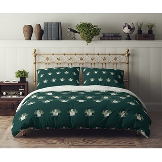 WOODLAND SNOWMAN REPEAT EVERGREEN Comforter Set by Kavka Designs - Bed ...