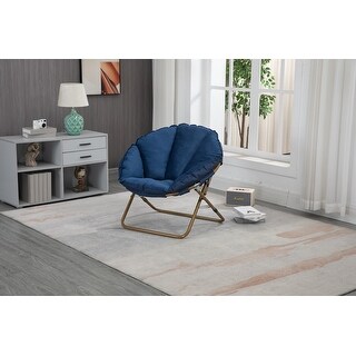 HOMEFUN X-Large Velvet shell Folding Chair for Living Room, Bedroom ...