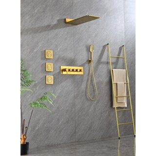 Wall Mounted Waterfall Rain Shower System - Bed Bath & Beyond - 38303489