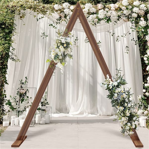 Wooden Rustic Triangle Backdrop Wedding Arch Stand Arbor Frame for ...