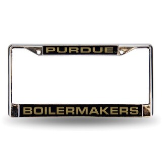 Collegiate Purdue U Black Laser Chrome Acrylic License Plate Wall Frame ...
