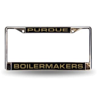 Collegiate Purdue U Black Laser Chrome Acrylic License Plate Wall Frame ...