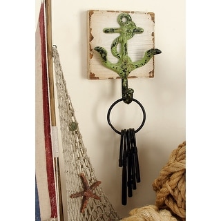 White Wood Coastal Wall Hook Set of 3 7 x 5 x 3 - 5 x 3 x 7 - 5 x 3 x 7 ...