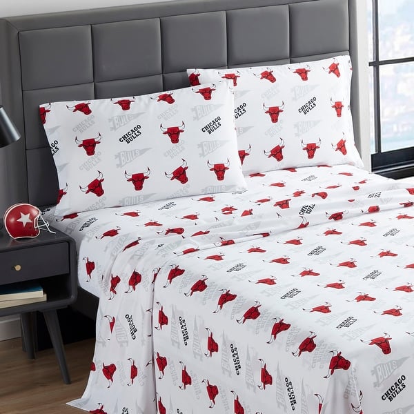 NBA Officially Licenced Chicago Bulls Sheet Set - Bed Bath & Beyond ...