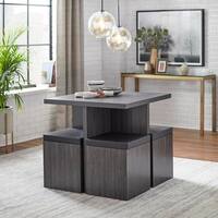 Simple Living Baxter 5-piece Table with Storage Ottoman Dining Set - On ...