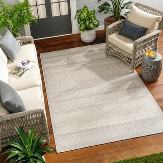 Livabliss Ravello Boho Stripe Indoor/ Outdoor Area Rug - Bed Bath ...