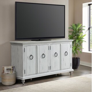 90" Six Door TV Console, Entertainment Stand, Wood Accent Cabinet ...