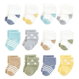 Hudson Baby Infant Boy Cotton Rich Newborn and Terry Socks, Boy Asst ...