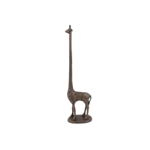 Antique Seaworn Bronze Cast Iron Giraffe Paper Towel Holder - Bed Bath ...