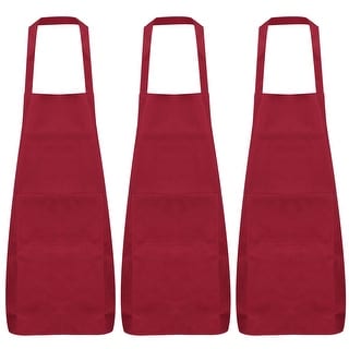 9pcs Plain Bib Aprons Washable Aprons Kitchen Cooking Aprons ...