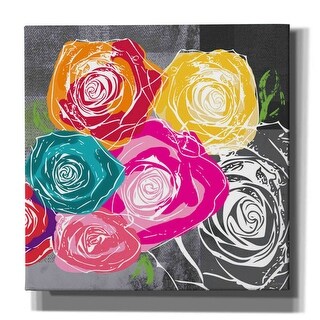 Epic Graffiti 'Colorful Roses II' by Linda Woods, Canvas Wall Art - Bed ...