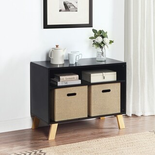 Multi Purpose Changing Table Black Natural - Bed Bath & Beyond - 36742297
