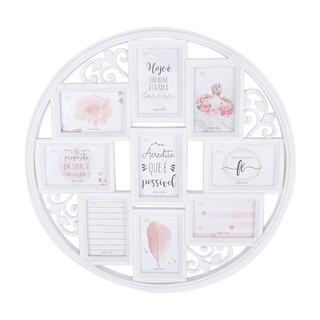 Round White Multi-Photo Collage Frame - Bed Bath & Beyond - 40487373