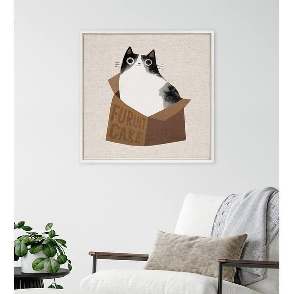 Kate and Laurel Sylvie Furuit Cake Framed Canvas by Planet Cat - Bed ...