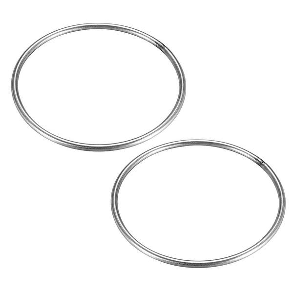Welded O Ring, 100 x 4mm Strapping Round Rings Stainless Steel 2pcs ...