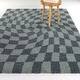 Luther Abstract Checkered Modern Shag Area Rug - Bed Bath & Beyond ...