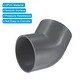 45 Degree Elbow Pipe Fittings 4 Inch UPVC Fitting Connectors Grey - 4 ...