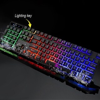 Colorful Crack LED Illuminated Backlit USB Wired PC Rainbow Gaming ...