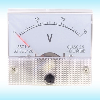 85C1-V DC 0-30V Rectangle Analog Panel Volt Meter Voltmeter Gauge - DC ...