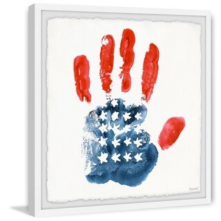 'American Flag Handprint' Framed Painting Print - Bed Bath & Beyond ...