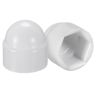 Plastic Dome Bolt Nut Protection Cap M4 / 7mm Hex Screw Cover White ...