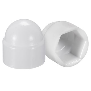 Plastic Dome Bolt Nut Protection Cap M4 / 7mm Hex Screw Cover White ...