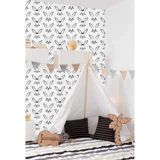 Simple Bunny Print Wallpaper - Bed Bath & Beyond - 32769697