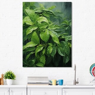 Designart "Tea Leaves Tale " Coffee & Tea Wall Art - Bed Bath & Beyond ...