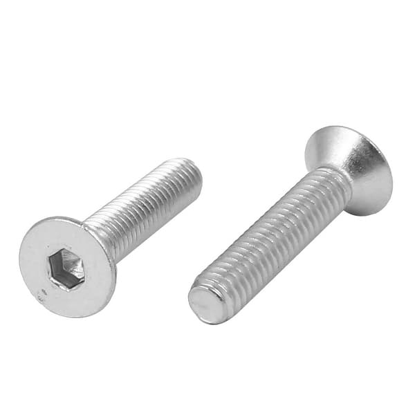 M4x20mm 316 Stainless Steel Flat Head Hex Socket Cap Screw Bolt Fastener 20pcs - Silver Tone ...
