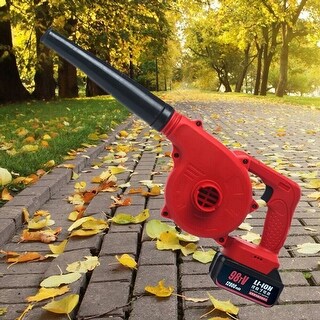 Cordless Leaf Blower with Battery and Charger 21000r/min - 20.47x7.08in ...