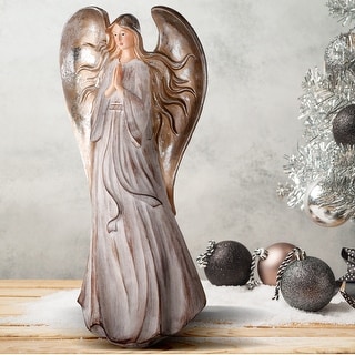 20" Resin Praying Flowing Angel - Bed Bath & Beyond - 34663217