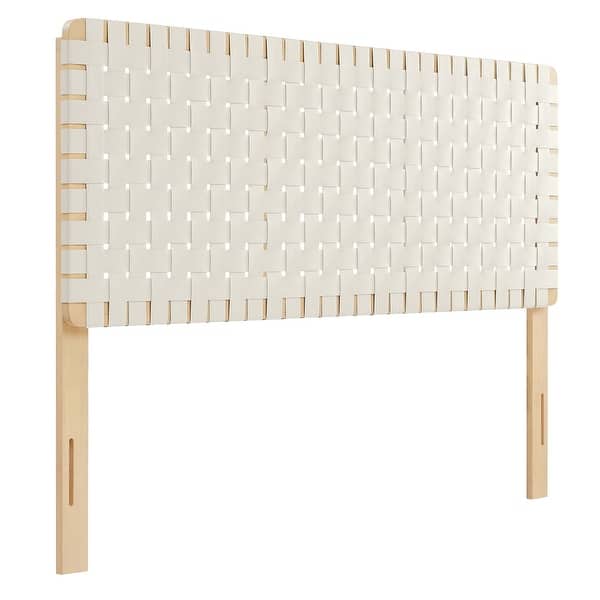 Sparta Twin/Full/Queen/King Vegan Leather Weave Headboard - Bed Bath ...