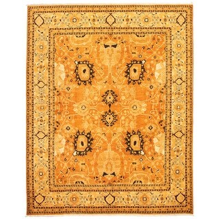 Hand-knotted Chobi Finest Burnt Orange Wool Rug - 9'3 x 11'9/9'3" x 11 ...