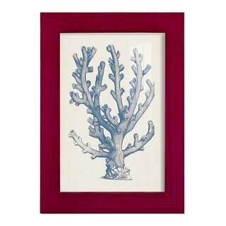 Antique Coral Collection VI -Framed Print w/glass-Cherry Red - Bed Bath ...