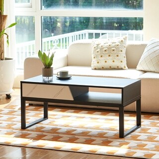 CO-Z Modern 39-Inch Coffee Table with Storage Shelf - Bed Bath & Beyond ...