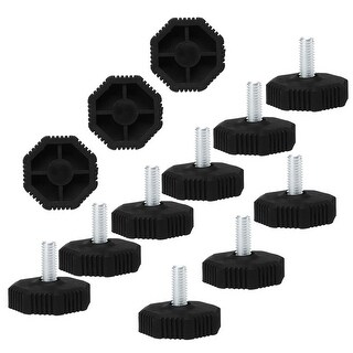 M8 x 18 x 37mm Leveling Feet Adjustable Leveler Floor Protector Cover ...