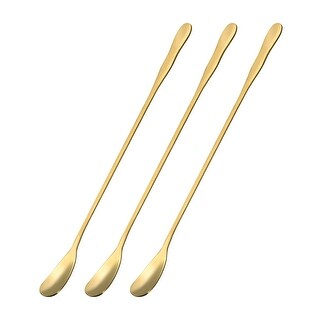Stainless Steel Stirring Spoon, 3Pcs 7.87-Inch Long Handle Spoon - Bed ...