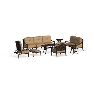 Sackville Aluminum 8-piece Deep Seating Conversation Set by Havenside Home - Bed Bath & Beyond ...