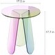 Acrylic Rainbow Color Coffee Table Iridescent Glass Round Side Table ...
