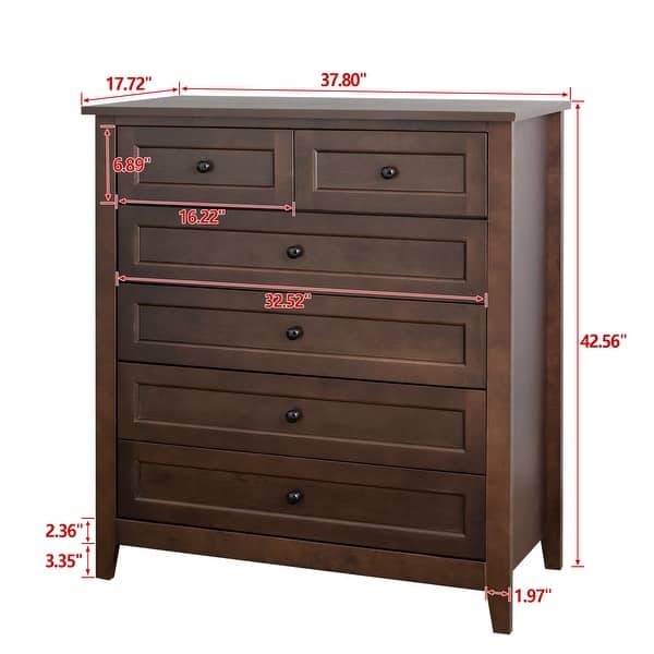 Drawer Chest Solid Wood MDF Spray-Painted Drawer Dresser Bar Retro ...