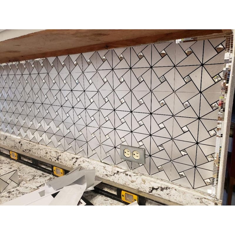 Art3d 12"x12" Peel and Stick Tile Backsplash for Kitchen, Aluminum ...