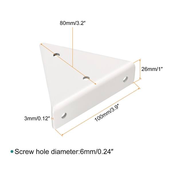 Floating Shelf Bracket 4Inch 2Pcs Metal Triangle Shelf Bracket for ...