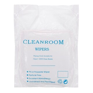 Clean Room Wiper 6"x6" Double Knit Polyester Laser Sealed Edge A308 ...