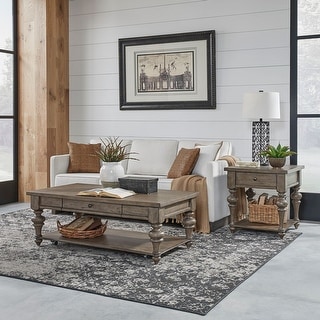 Americana Farmhouse Dusty Taupe 3 Piece Cocktail Table Set - Bed Bath ...
