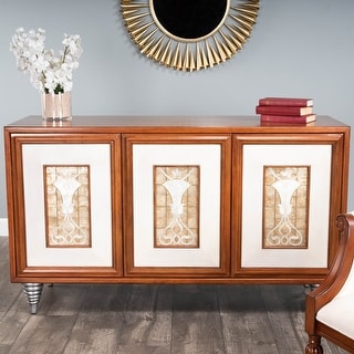 Shelly Leather & Capiz Shell Inlay Sideboard - Bed Bath & Beyond - 35291851