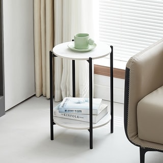 2-layer End Table with Whole Marble Tabletop - Bed Bath & Beyond - 39000265