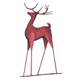 20" Red Metal Standing Reindeer - Bed Bath & Beyond - 38339834