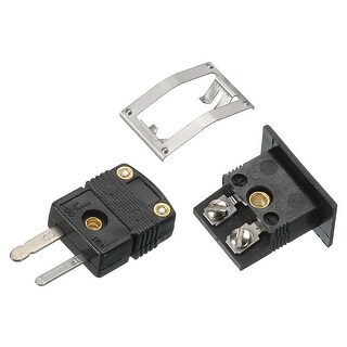 J Type Thermocouple Wire Connectors Male Plug with Panel Mount Mini ...