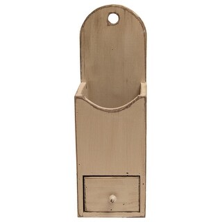 Distressed Ivory Candle Box w/Drawer - Bed Bath & Beyond - 36295978