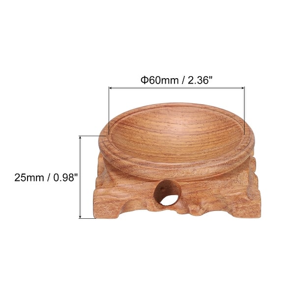 Wooden Ball Stand Holders Displays Base 60mm Diameter Red for Crystal ...